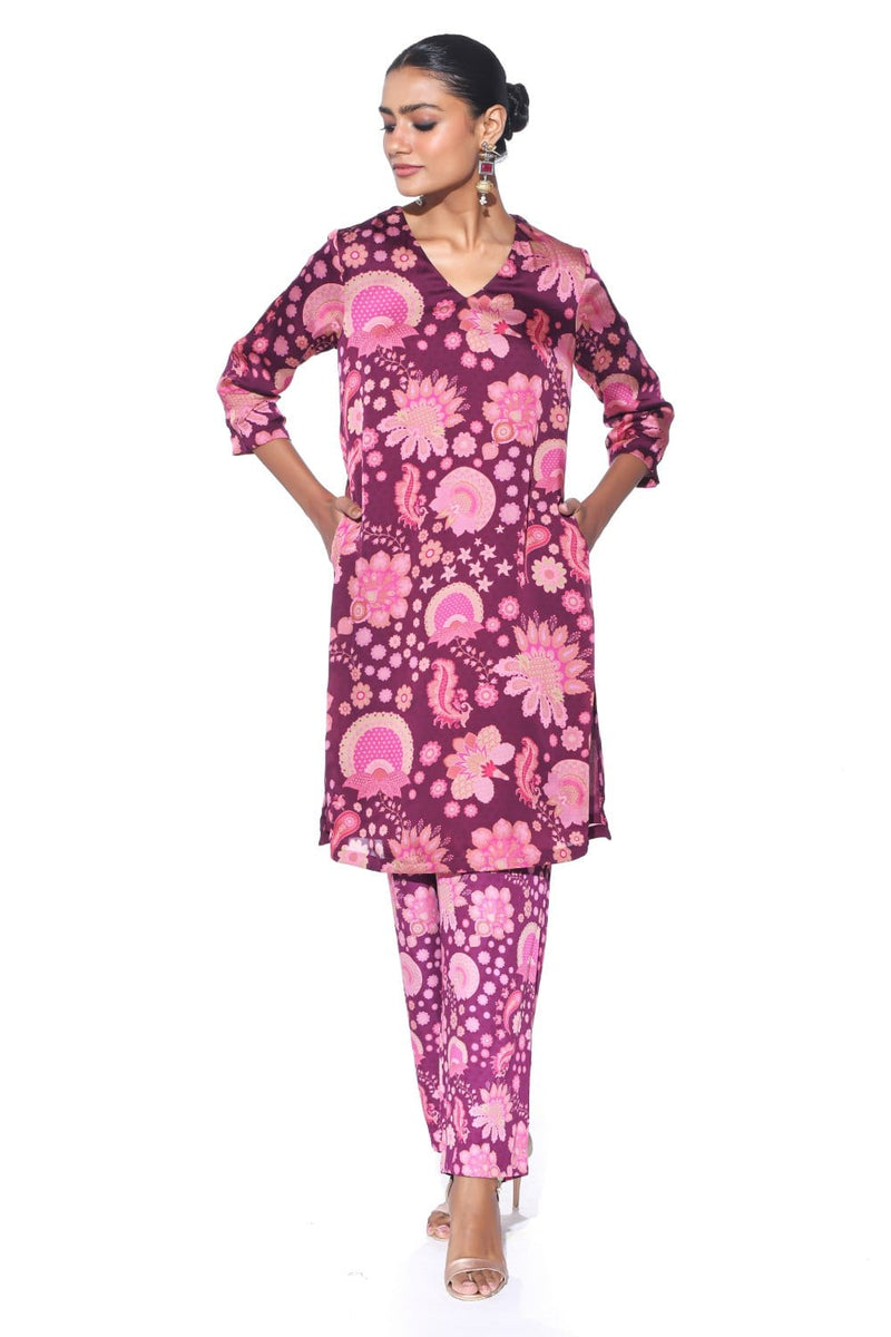 Crimson Kurta Coord Set – WAREHOUSE